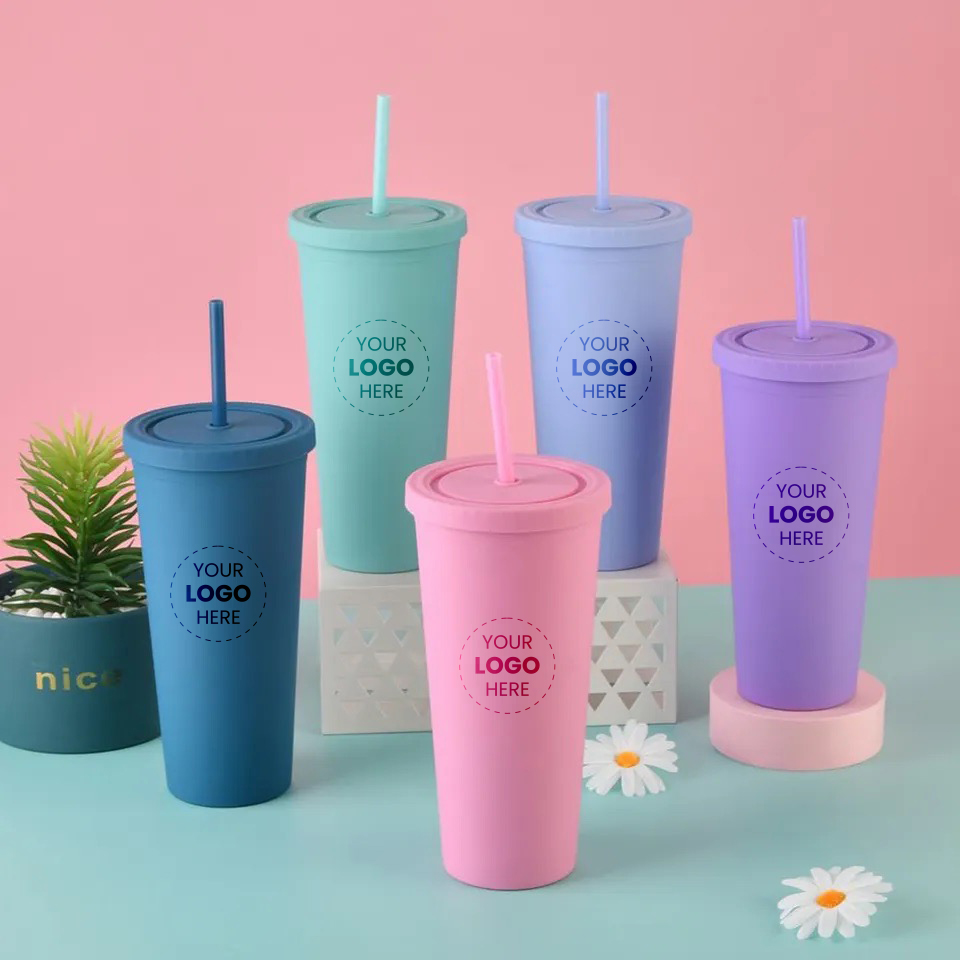 Plastic Mug With Straw - Creative Mind & Design